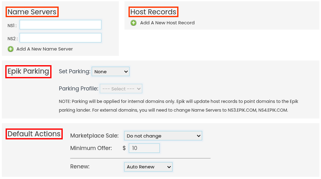 How to use Domain Profiles - Epik