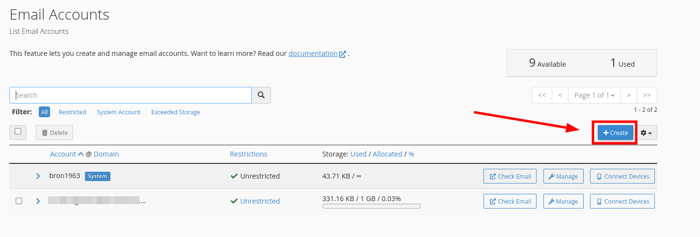 How to create email accounts - Epik